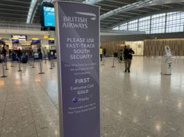 The BA First Wing security lanes are closed. This is what it’s like now.