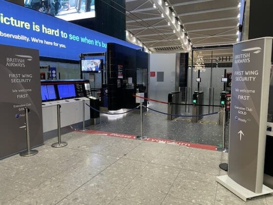The BA First Wing security lanes are closed. This is what it’s like now.