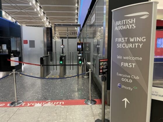 The BA First Wing security lanes are closed. This is what it’s like now.